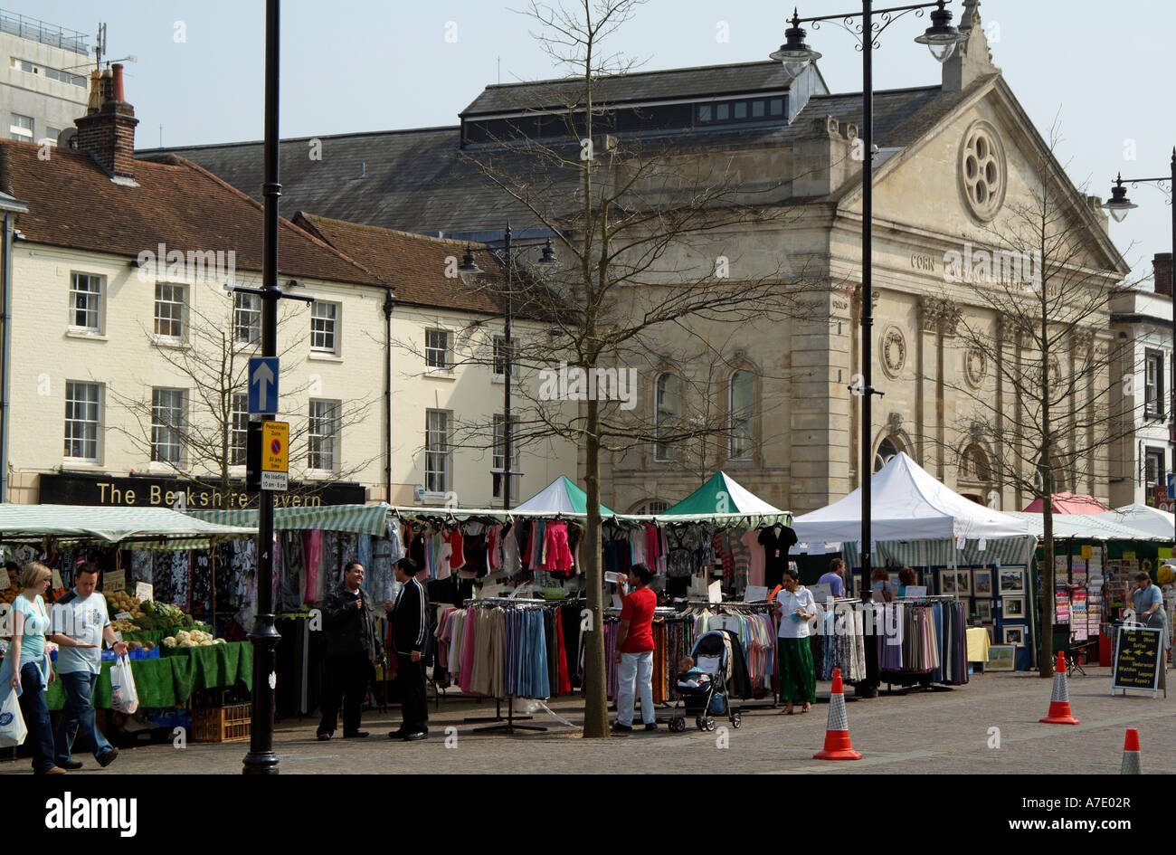 Newbury town centre Berkshire southern England UK The market and Corn ...