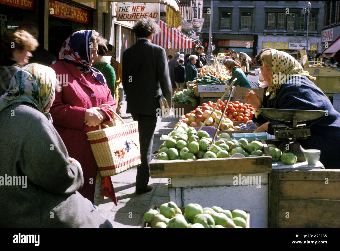 Local English street market stall Stock Photo - Alamy