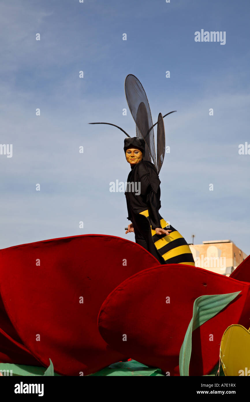 Wasp lady at the Nice Carnaval 2007 Stock Photo - Alamy