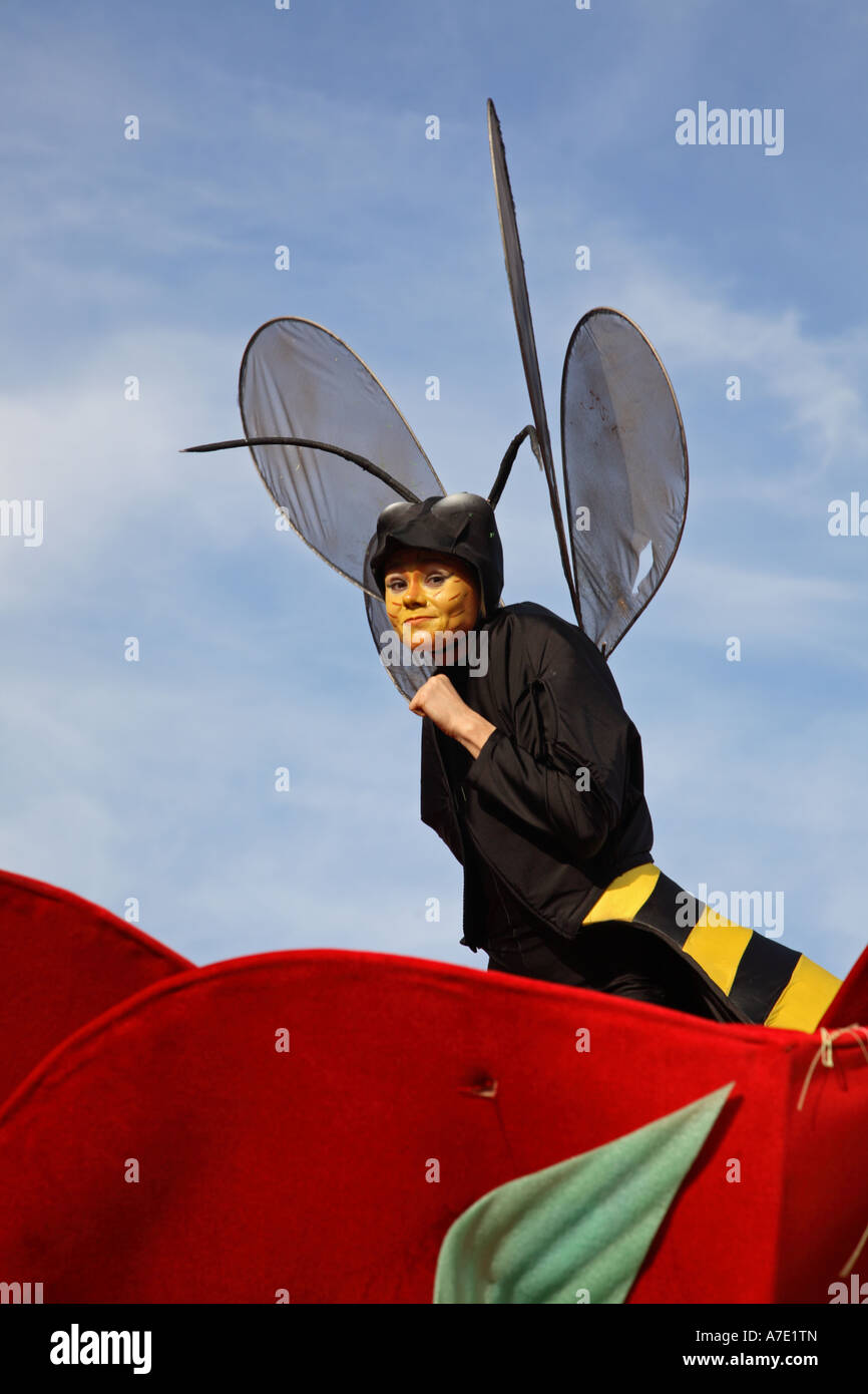 Wasp lady at the Nice Carnaval 2007 Stock Photo - Alamy