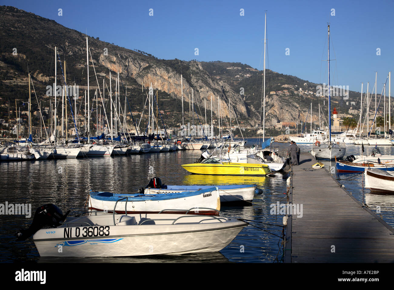 The Vieux Port at Menton Stock Photo - Alamy
