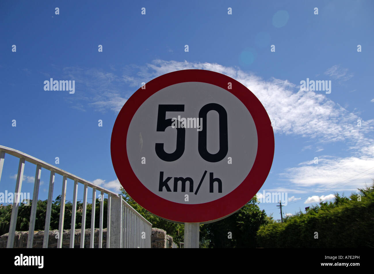 May 2006 Navan County Meath A 50 kmh warning sign at Navan County Meath ...