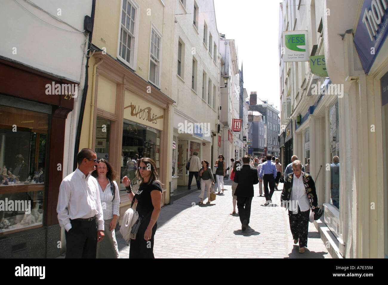 Shopping street st peter port guernsey hi-res stock photography and ...