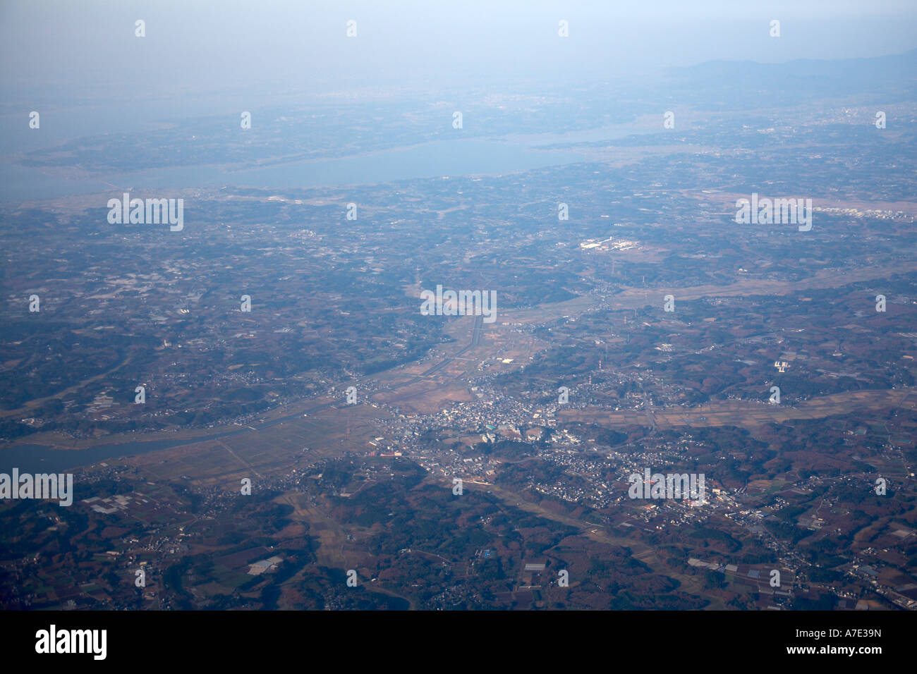 High level oblique aerial view of Japan Asia Stock Photo - Alamy