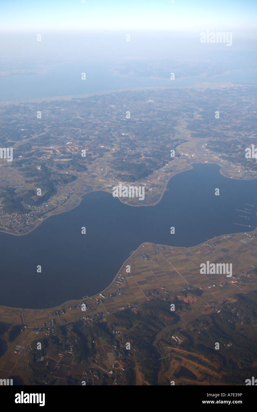 High level oblique aerial view of Japan Asia Stock Photo - Alamy