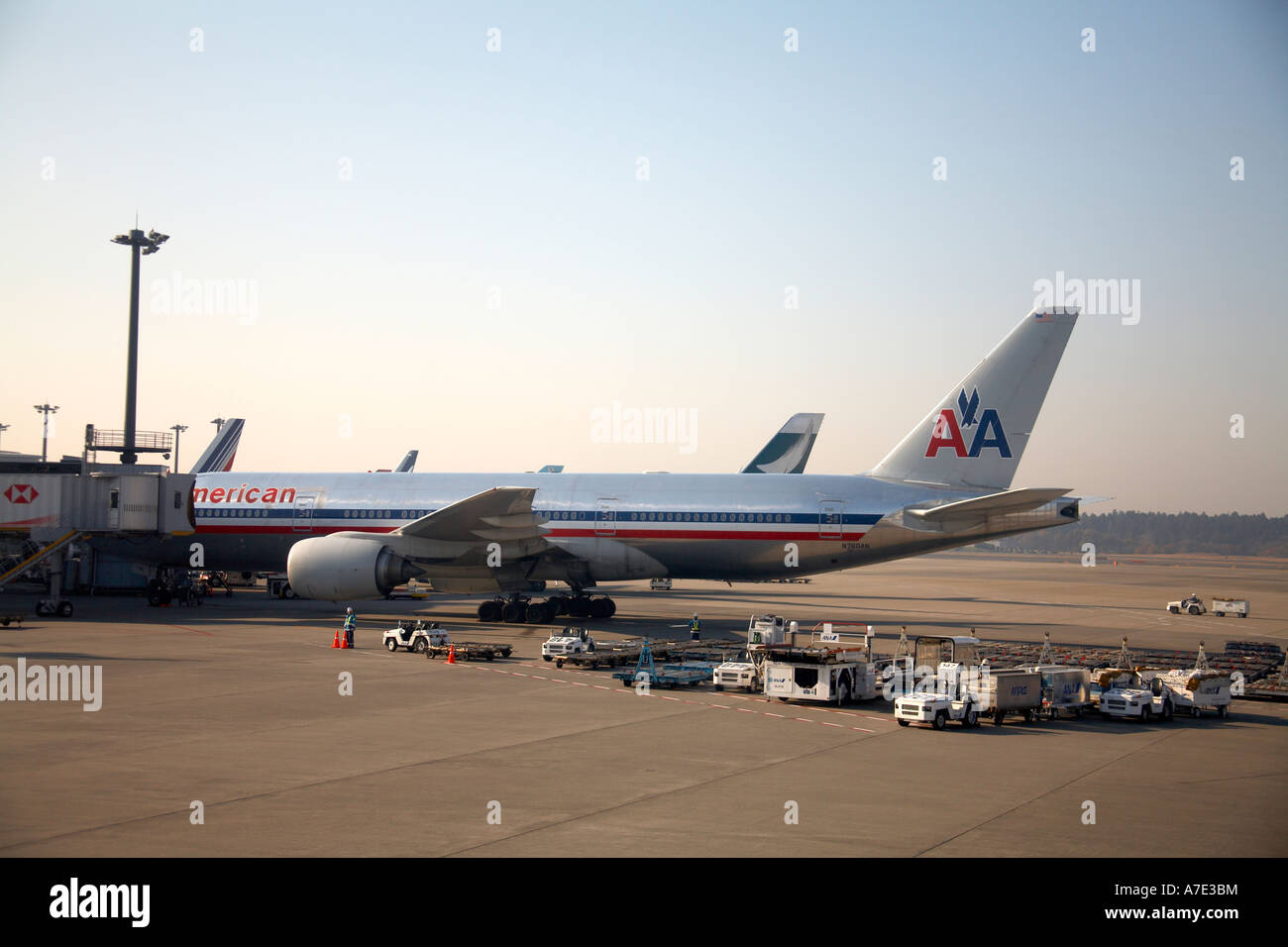 American Airlines aircraft or airplane at Narita Airport Tokyo Japan ...