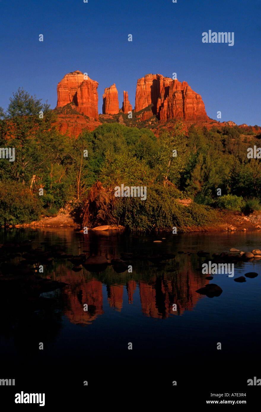 Cathedral Rock, Oak Creek Canyon, Permian rock, sedimentary rock, rock ...