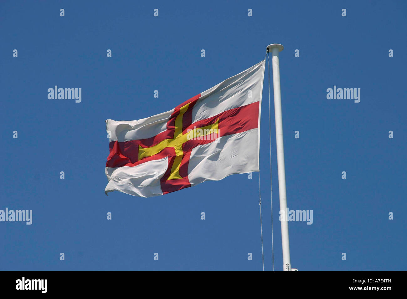 The Guernsey Flag Stock Photo - Alamy