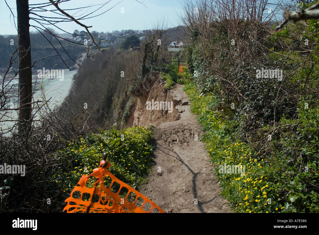 Cliff Path fall Stock Photo - Alamy