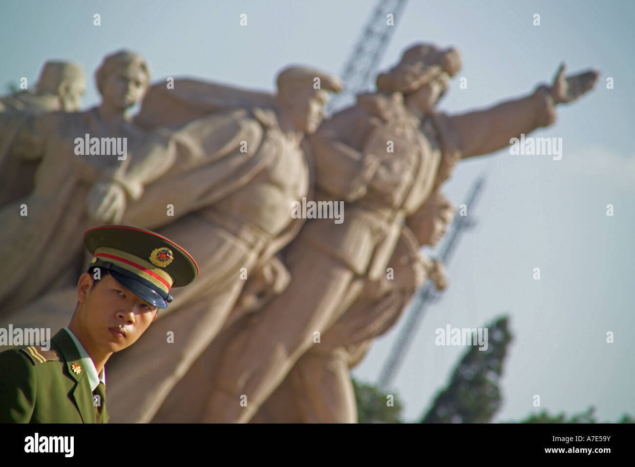 Army statue in Tiananmen Square Stock Photo - Alamy