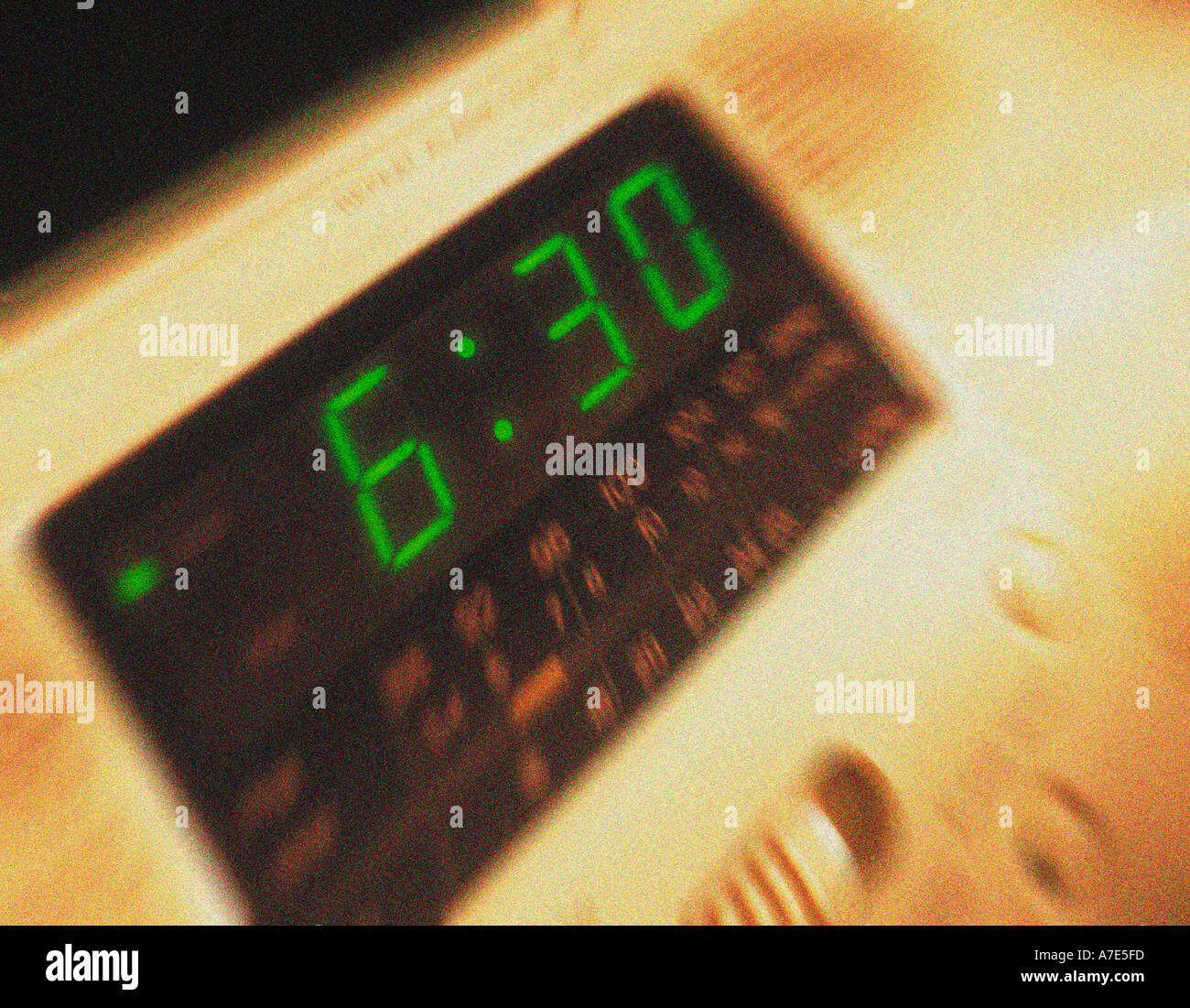 DIGITAL ALARM CLOCK DISPLAY SIX THIRTY Stock Photo - Alamy