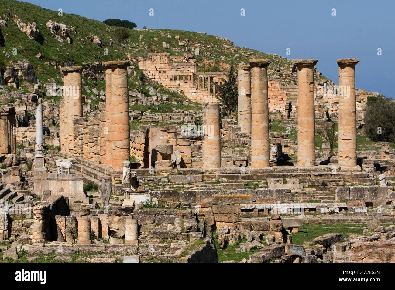 Cyrene, Shahat, Libya. Temple of Apollo, 2nd. Century A. D. Roman ...