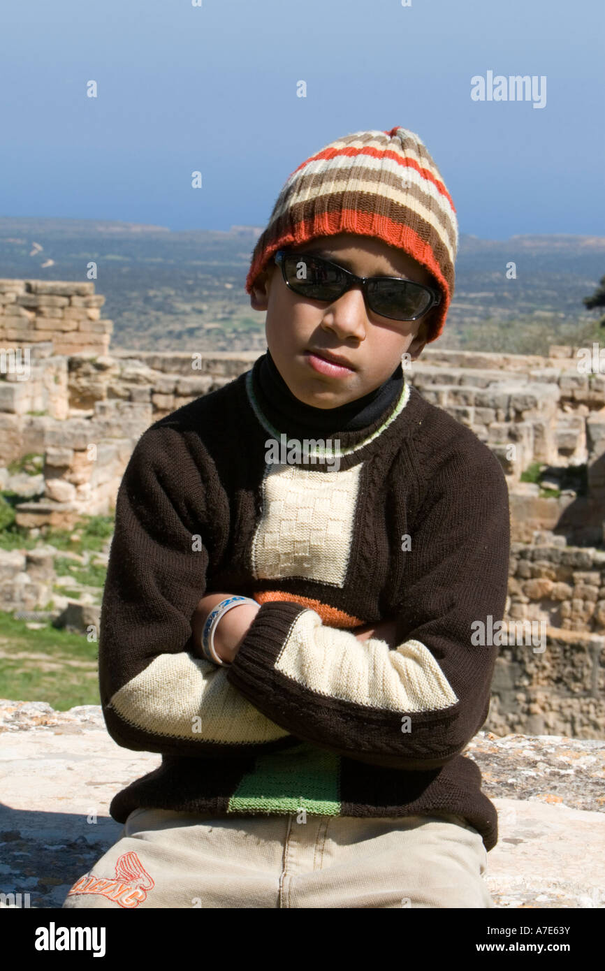 Cyrene, Shahat, Libya. Libyan Boy, 13 years old Stock Photo - Alamy