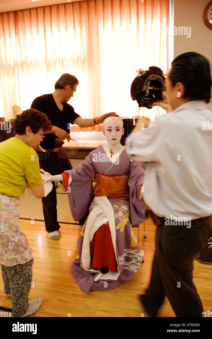 Wig set up Classical Japanese dance as geisya Stock Photo - Alamy