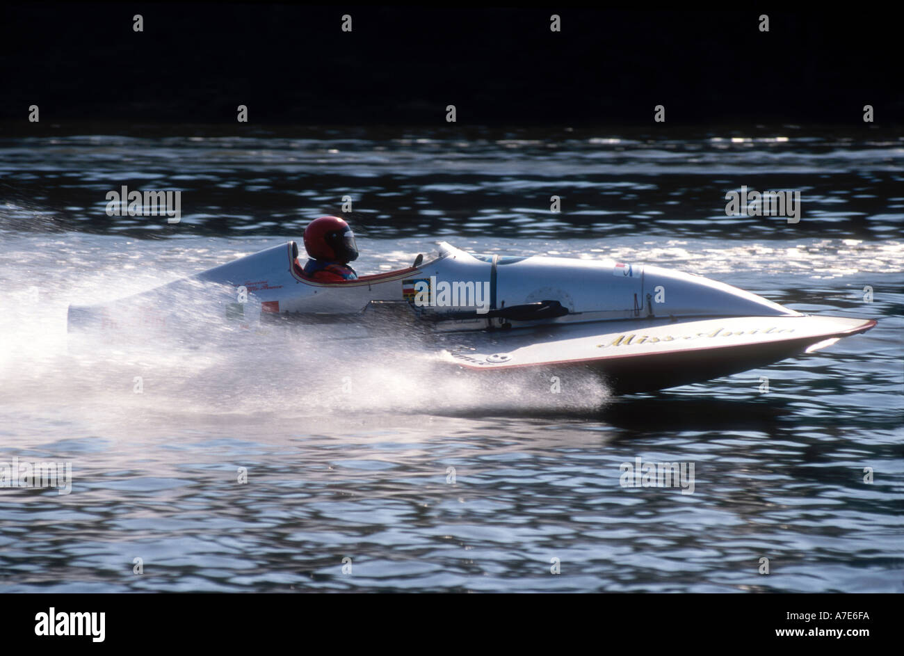 The 1980 Luccini built three point hydroplane Miss Anita Stock Photo ...