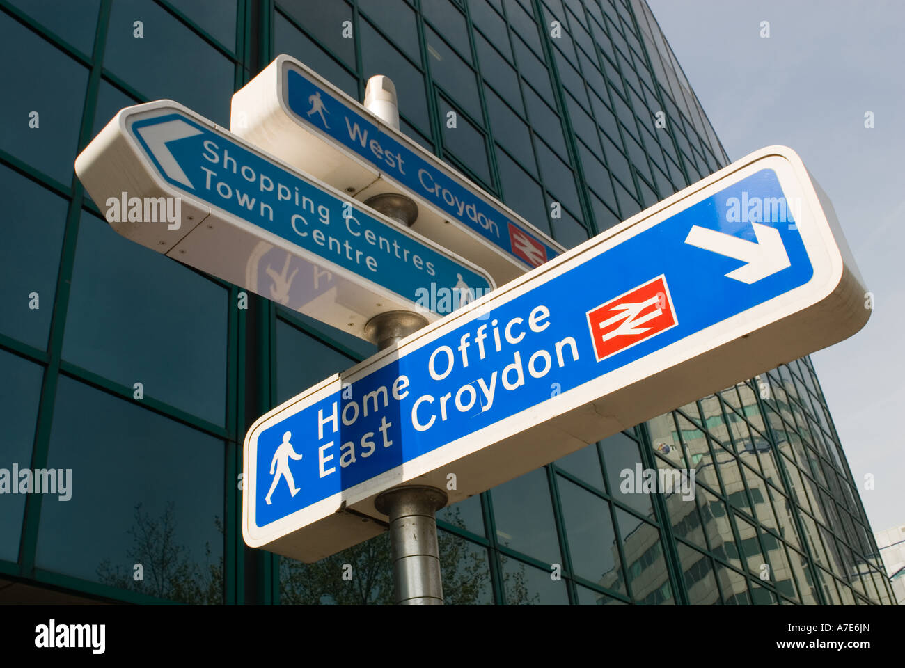 Croydon information signs Stock Photo - Alamy