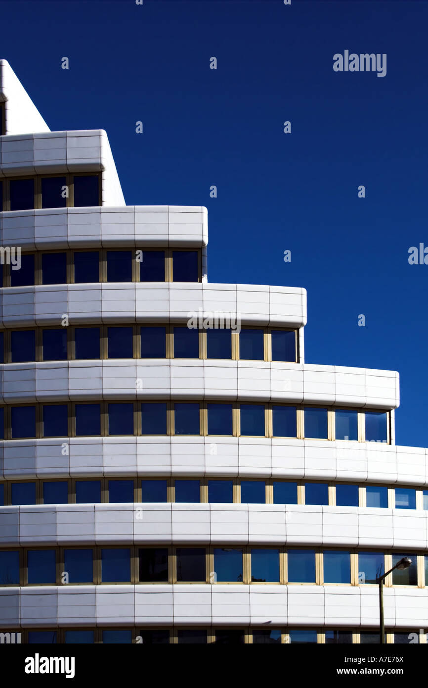 Detail of a modern building with stairs shape Stock Photo - Alamy