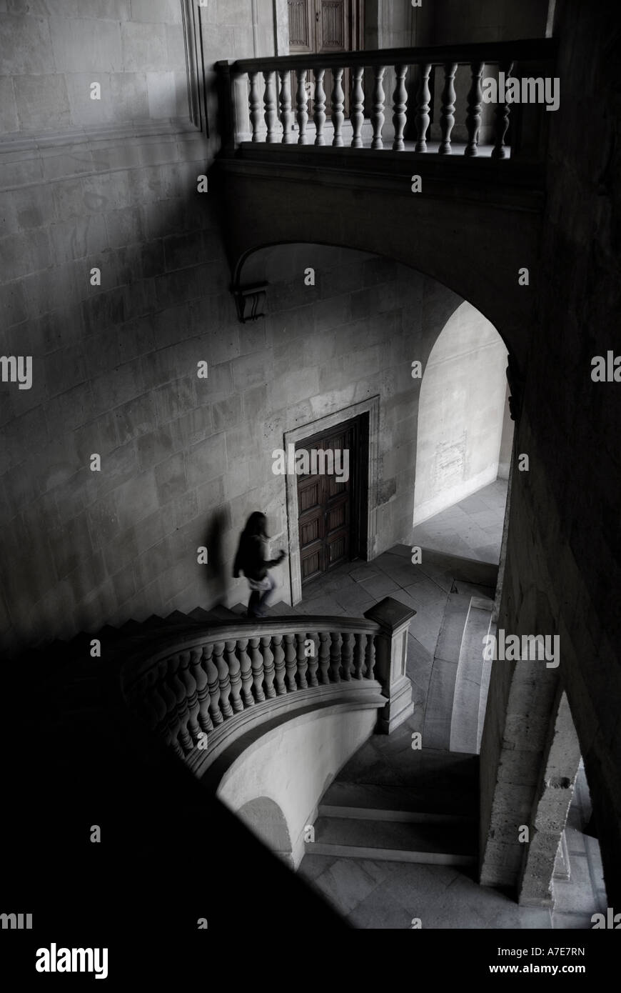 Alhambra palace granada spain staircase hi-res stock photography and ...