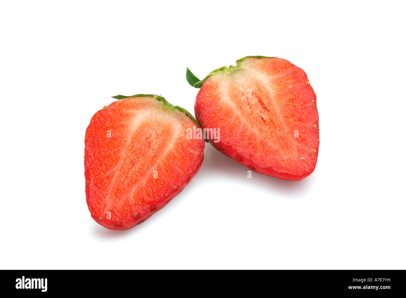 Close up of halved strawberry Stock Photo - Alamy
