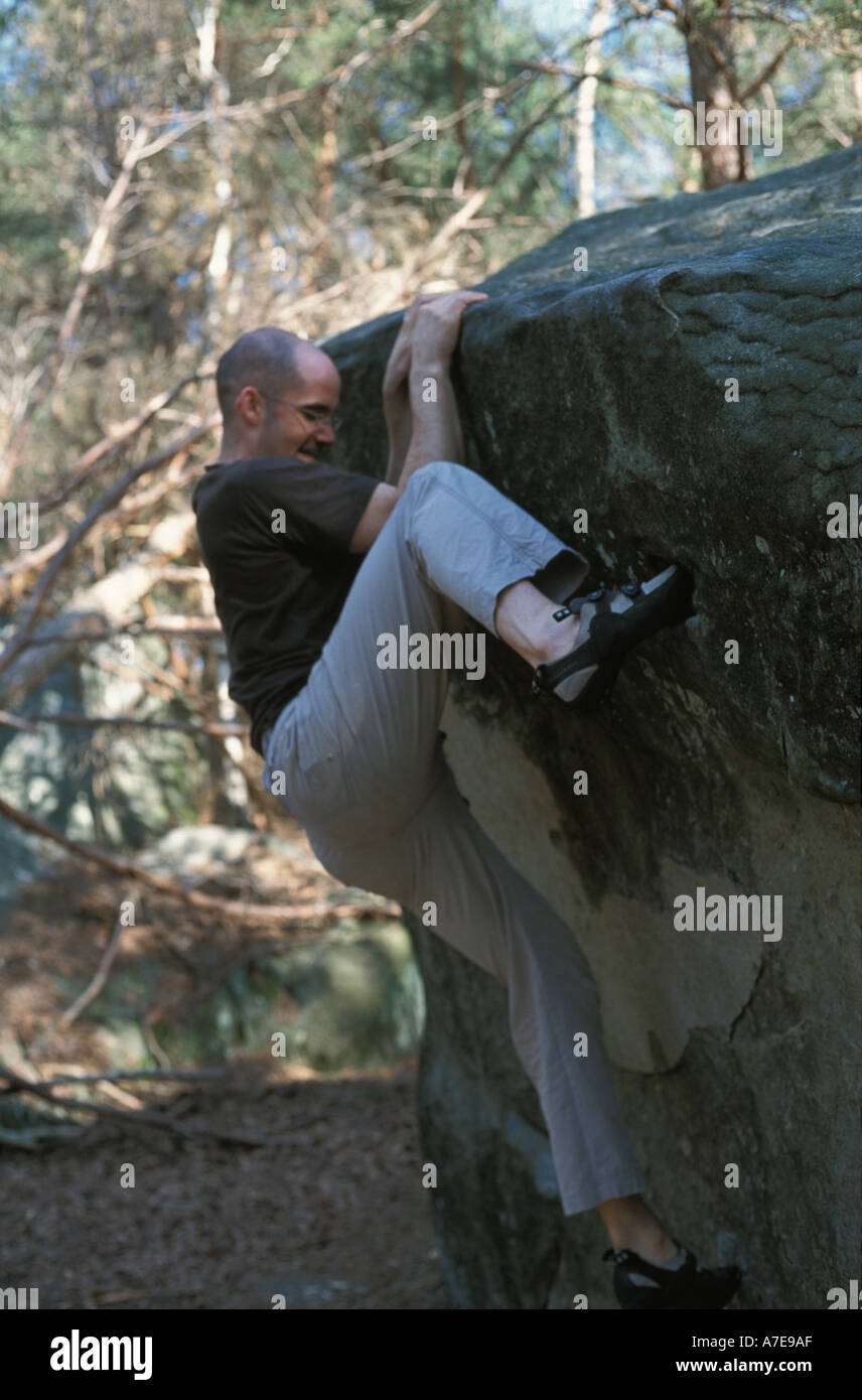Fontainebleau Rock Climbing High Resolution Stock Photography and ...