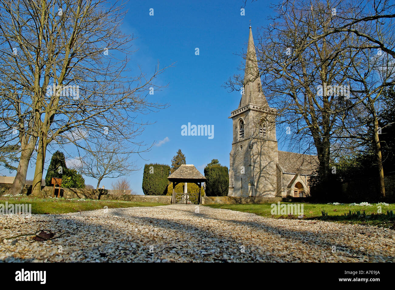 LOWER SLAUGHTER CHURCH Stock Photo - Alamy