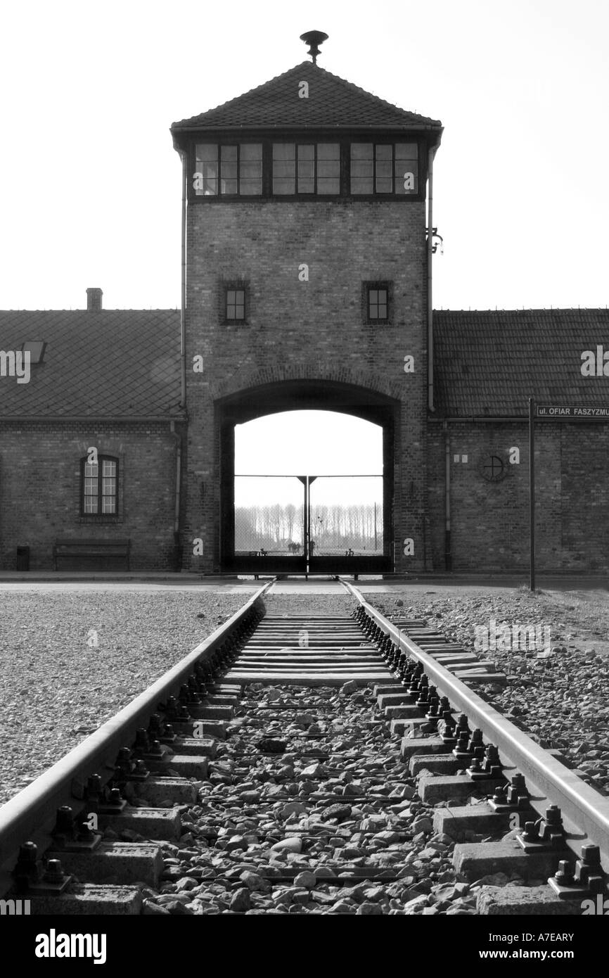 Gate entrance in concentration Black and White Stock Photos & Images ...