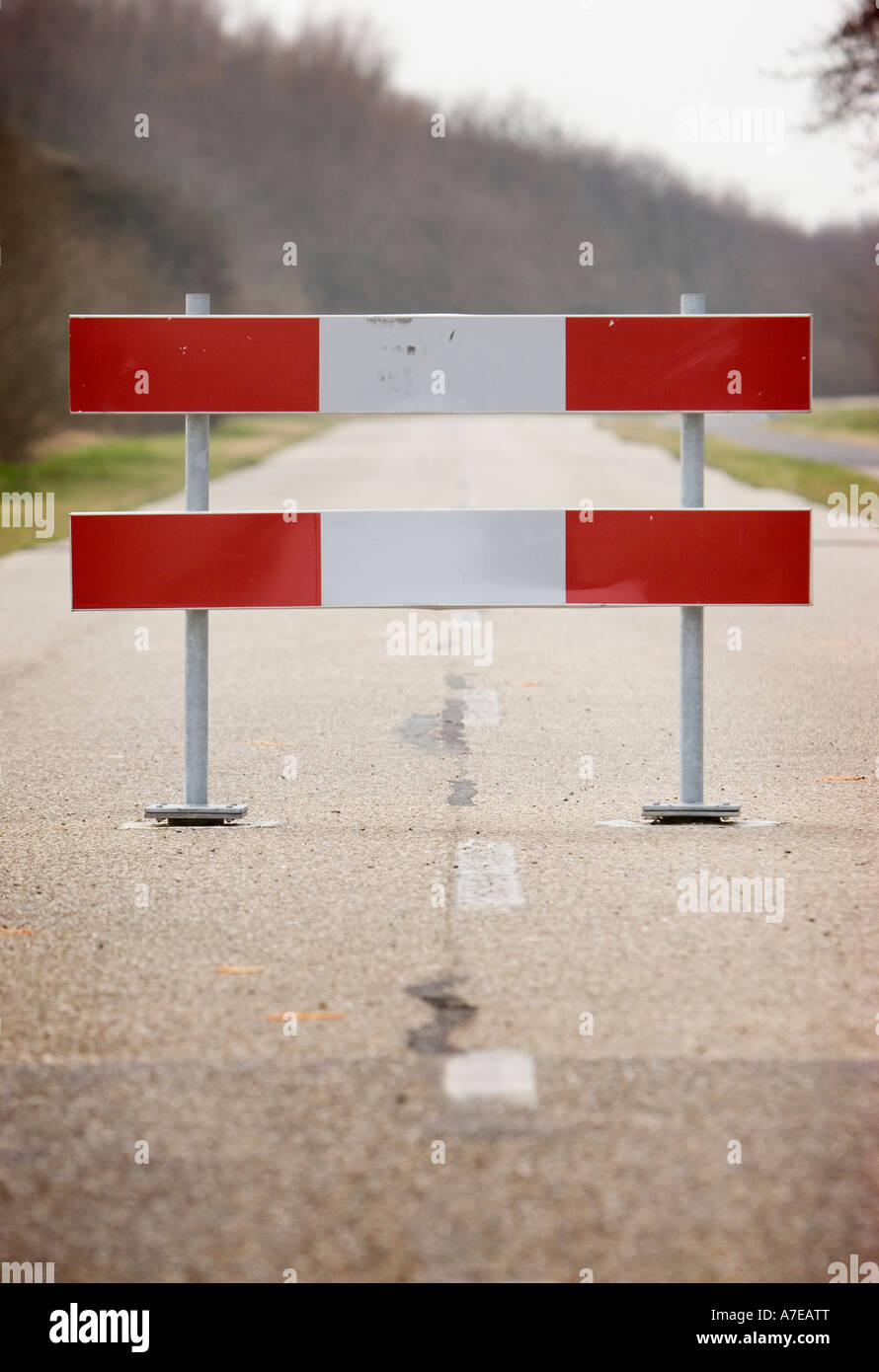 A traffic sign blocking a road Stock Photo - Alamy