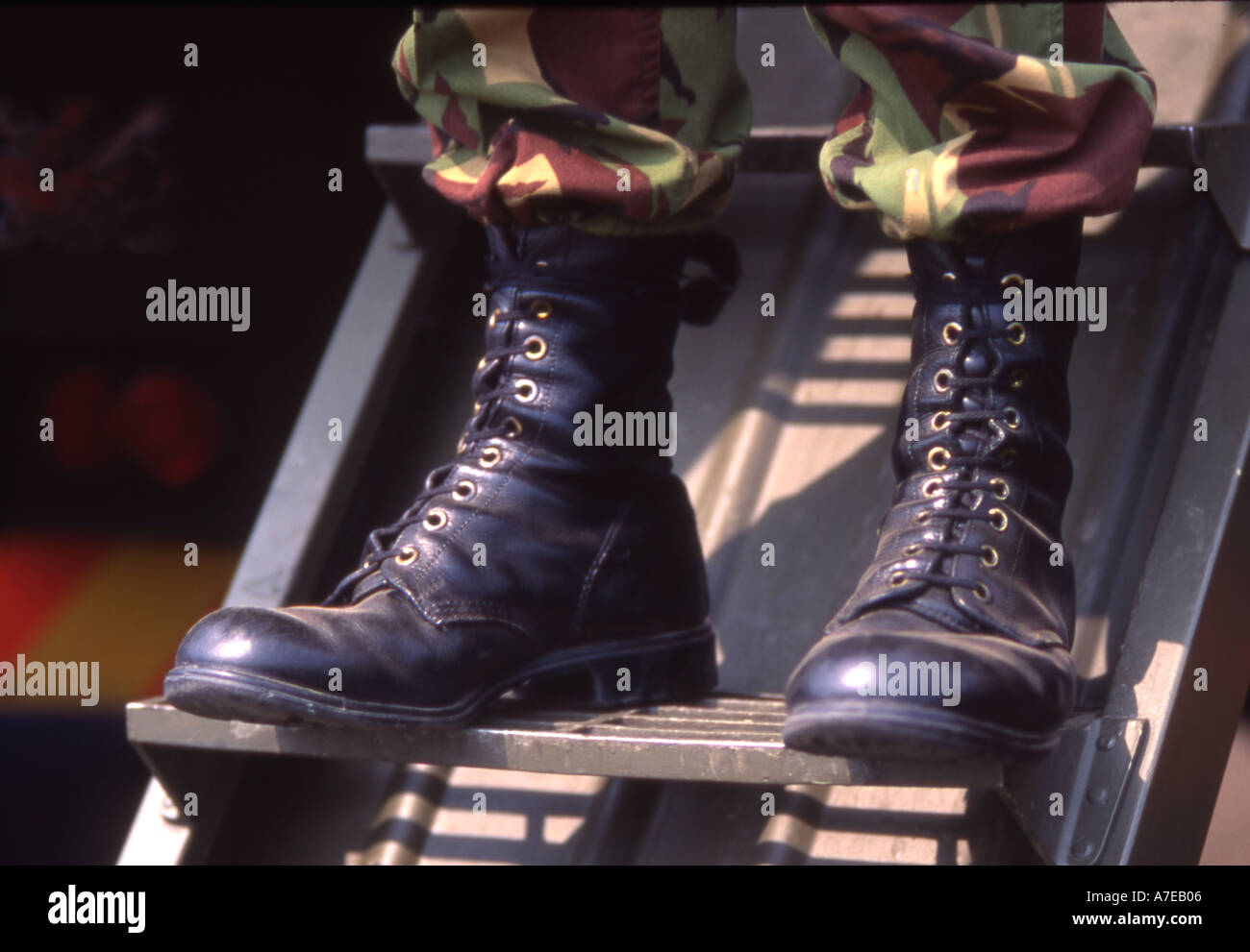 Feet soldier in army boots hi-res stock photography and images - Alamy
