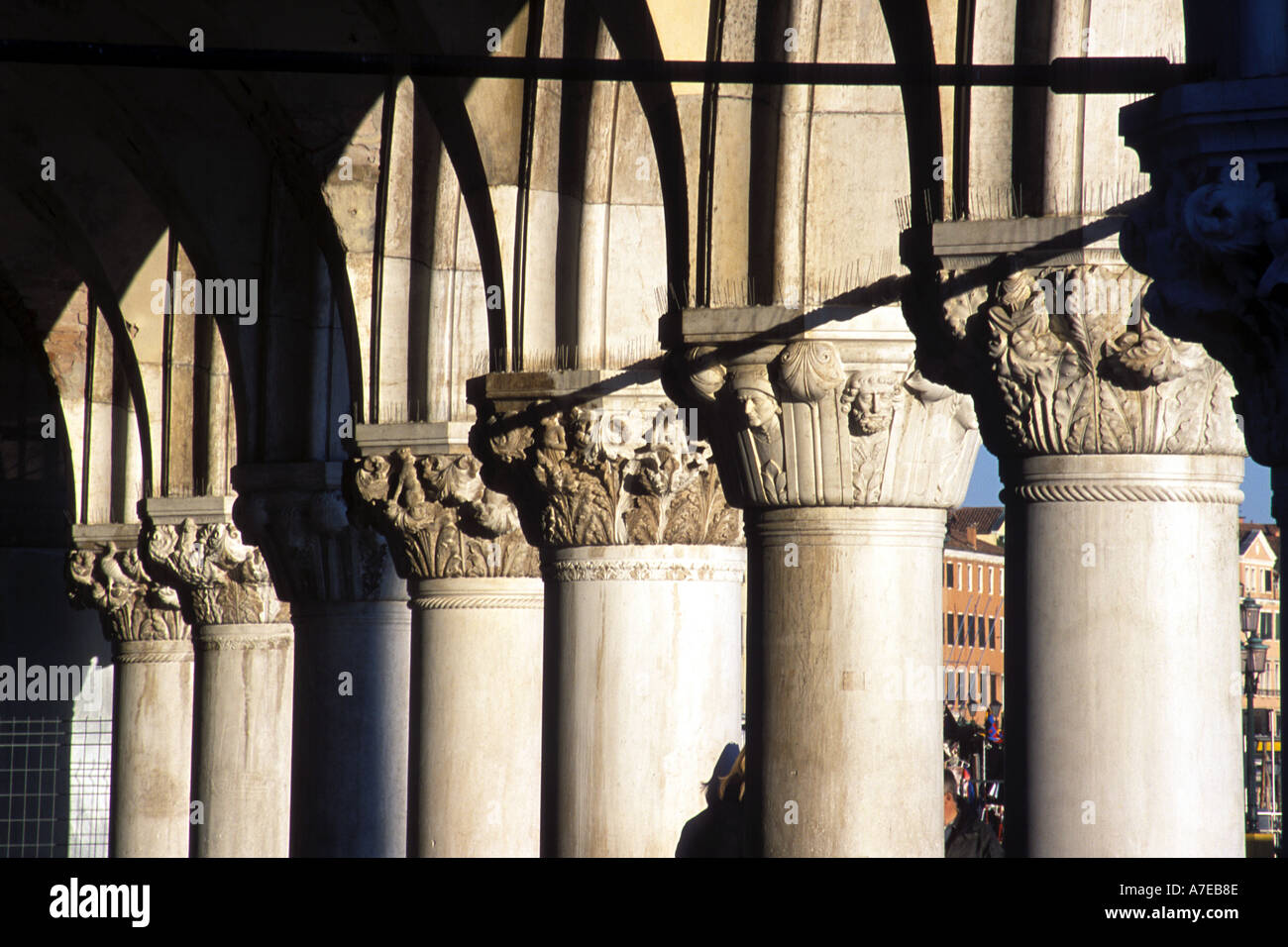 Collonade Ducale Palace Venice Italy Stock Photo - Alamy