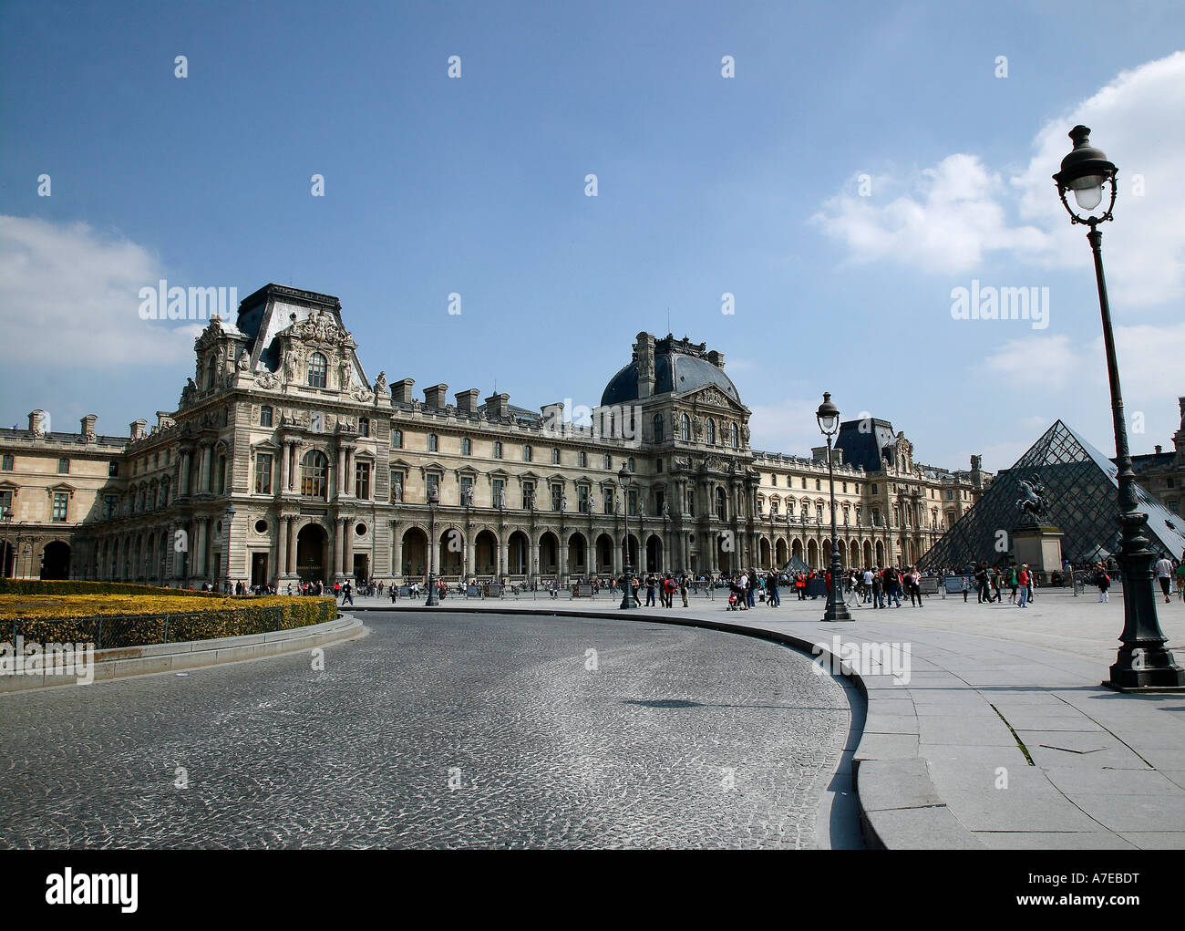 Panoramic view of the Louvre in Paris Stock Photo - Alamy