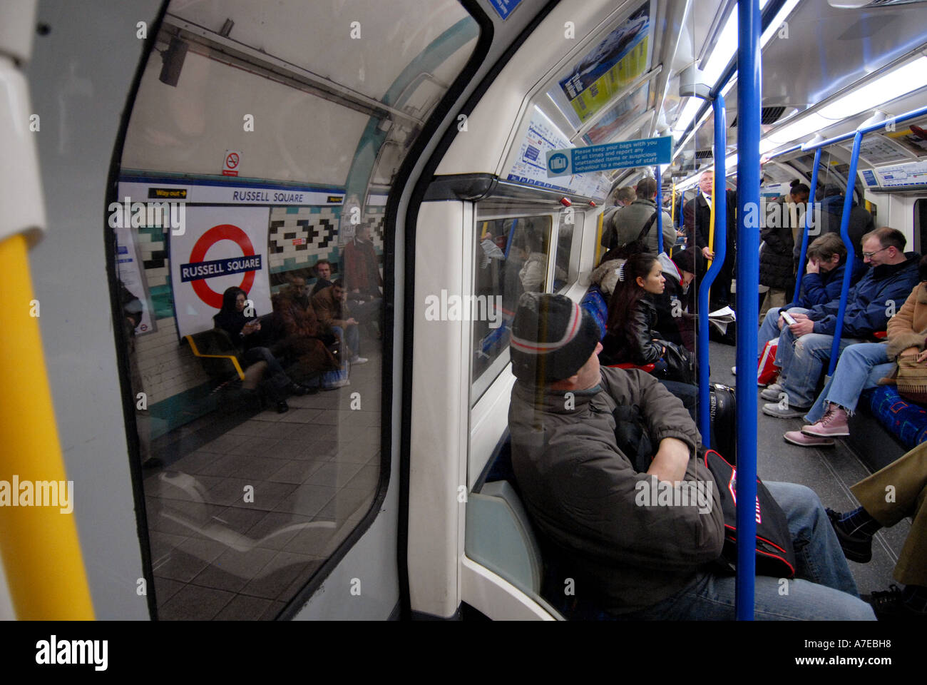 London underground tube train London Great Britain Stock Photo - Alamy