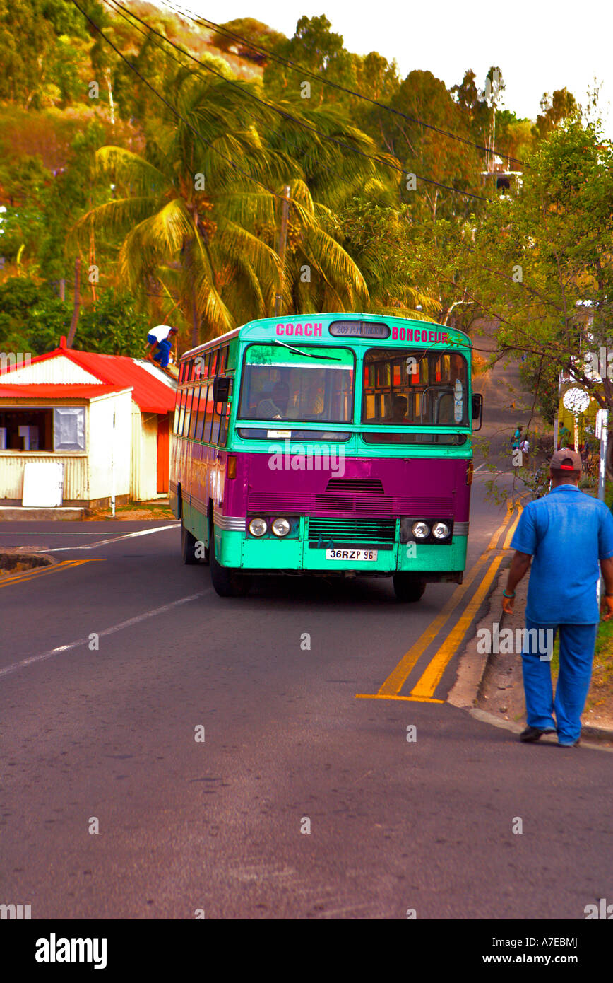 Colourful bus approaches turning hi-res stock photography and images ...