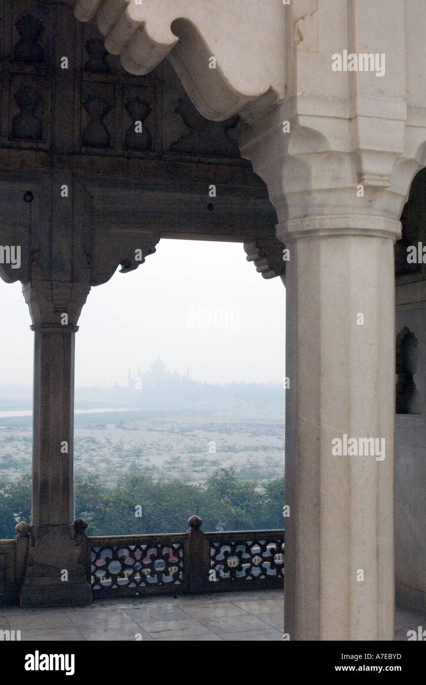 View of the Taj Mahal from the Red Fort in Agra, India Stock Photo - Alamy