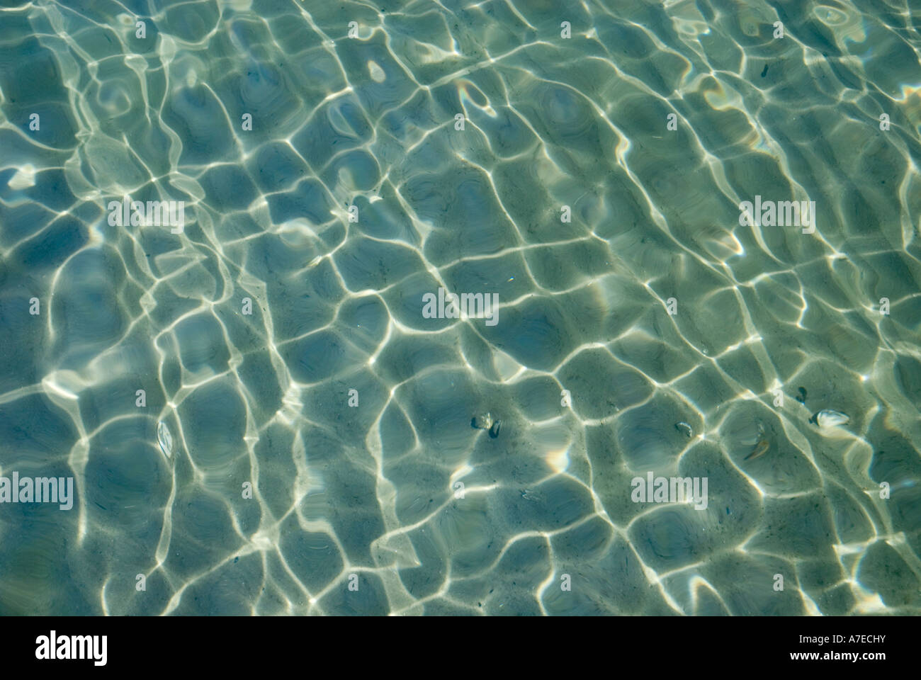 Ripples on the Sea with the Sun Shing through to the Sandy Seabed ...