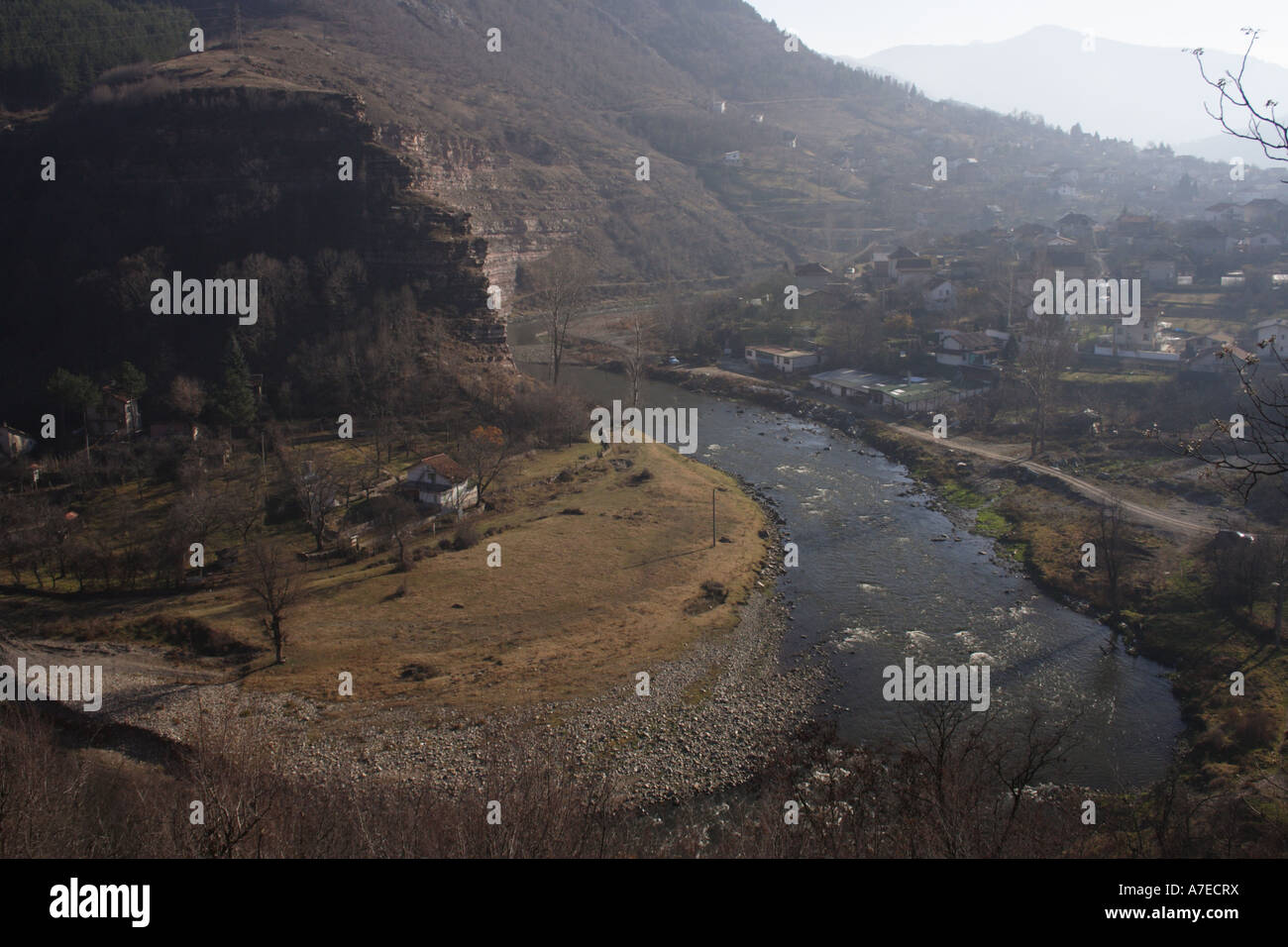 water iskar bulgaria landscape tree trees Stock Photo - Alamy