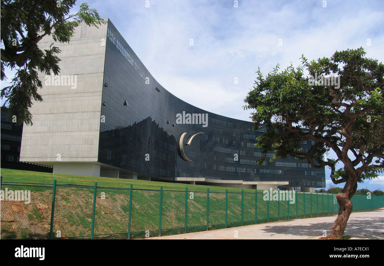 Beautiful design project of oscar niemeyer with trees clouds hi-res ...