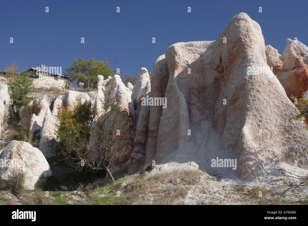 rocks formations white erosion Bulgaria rock sculpted elements Kardjaly ...