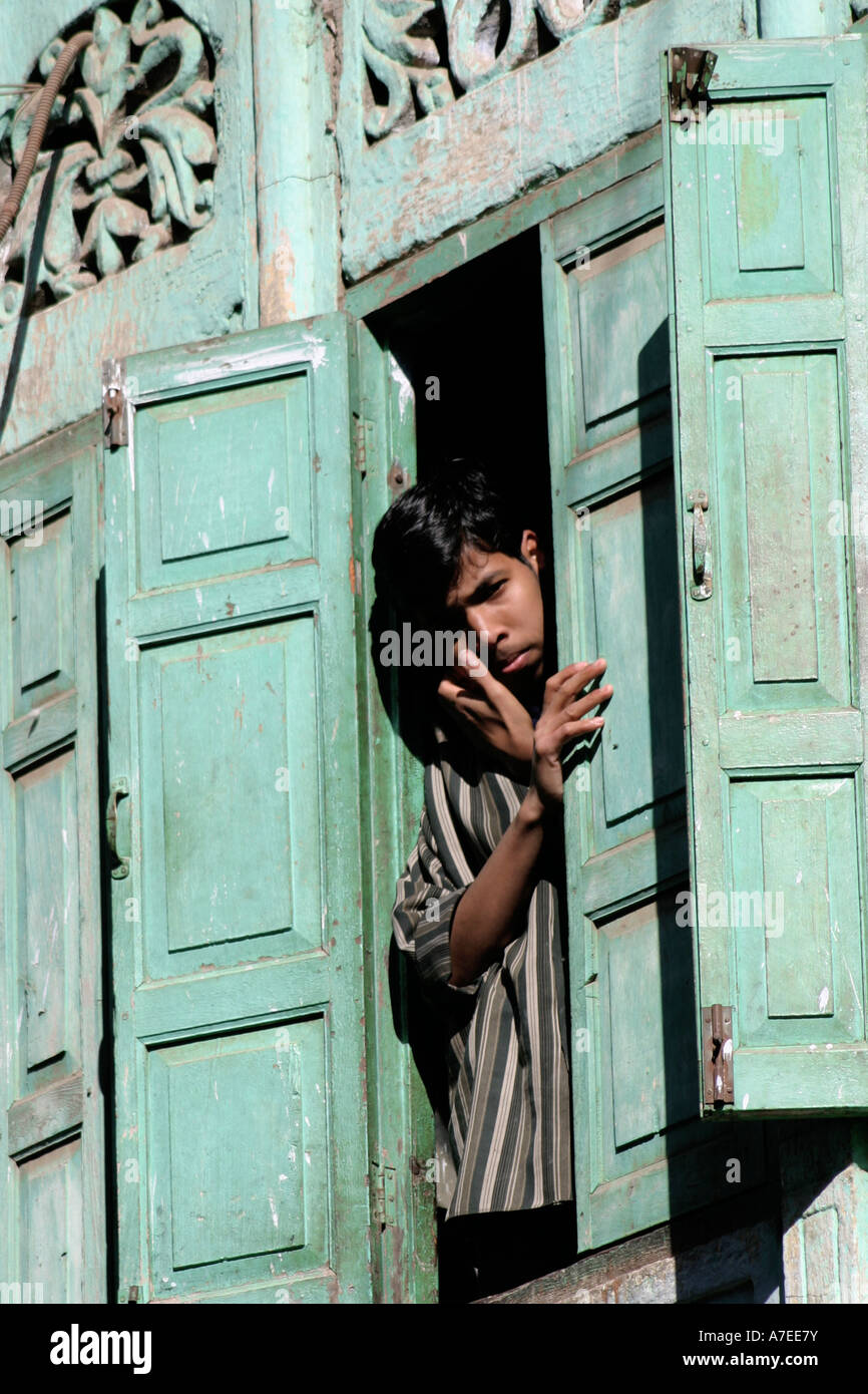 boy at window Stock Photo - Alamy