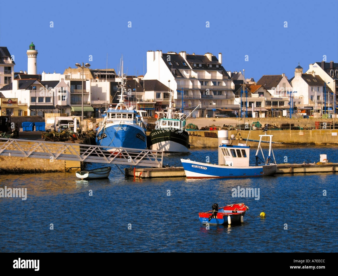 france brittany morbihan quiberon harbour Stock Photo - Alamy