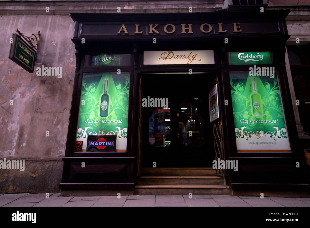 off license in poland Stock Photo - Alamy