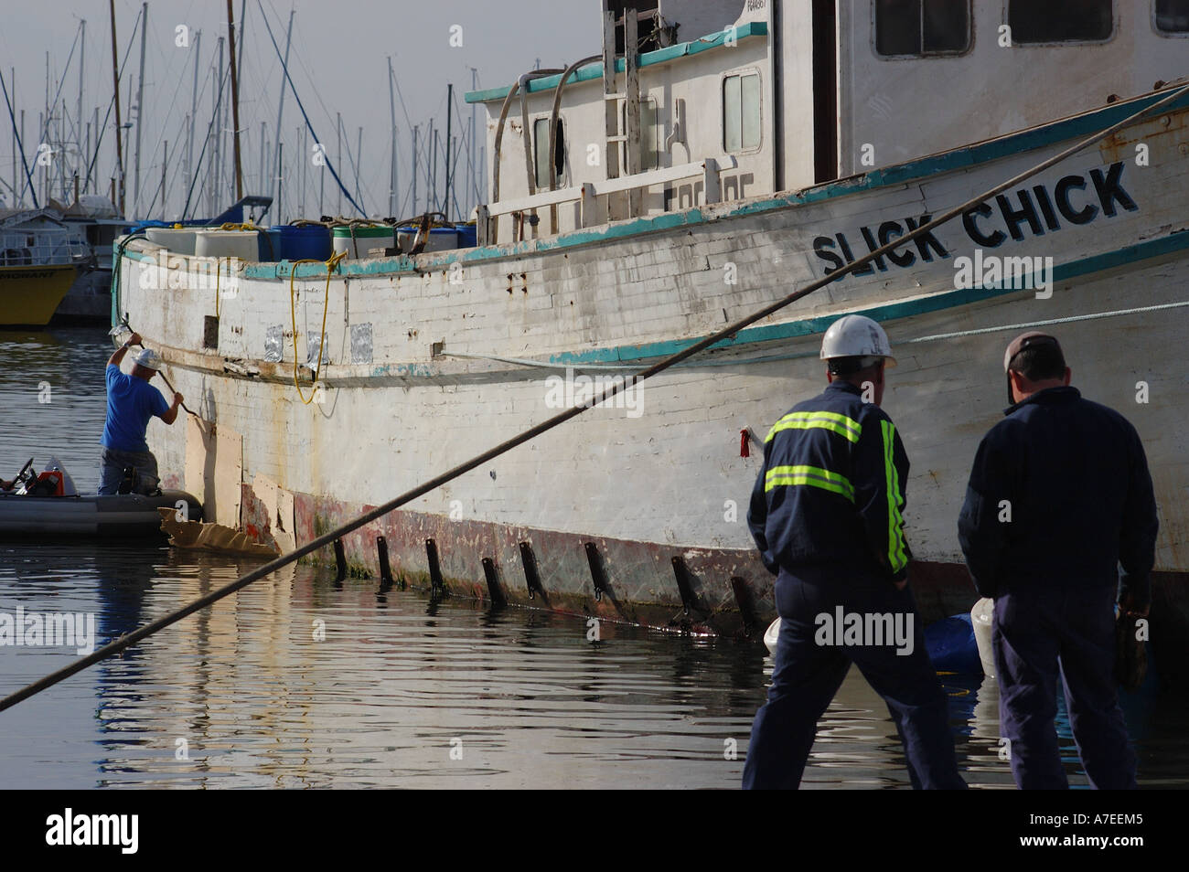 Sinking Fishing Boat Stock Photo - Alamy