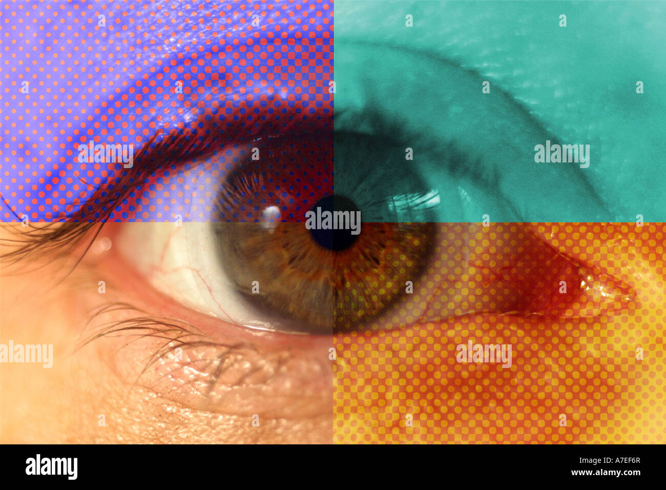 Computer generated digitally enhanced eye close up Stock Photo - Alamy