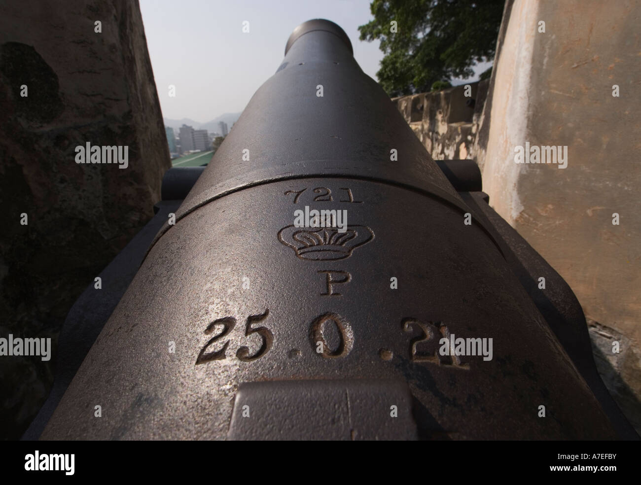 Old colonial cannon at the Fort Macau Stock Photo - Alamy