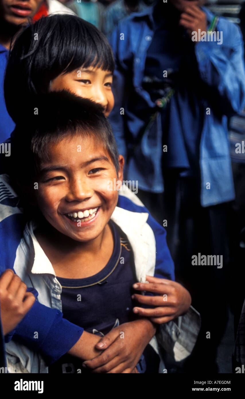 Happy Asian boy laughing Stock Photo - Alamy