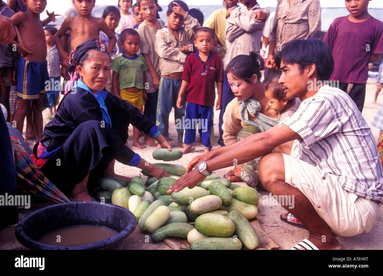 Hmong hill tribe villagers at a local market in Laos Stock Photo - Alamy