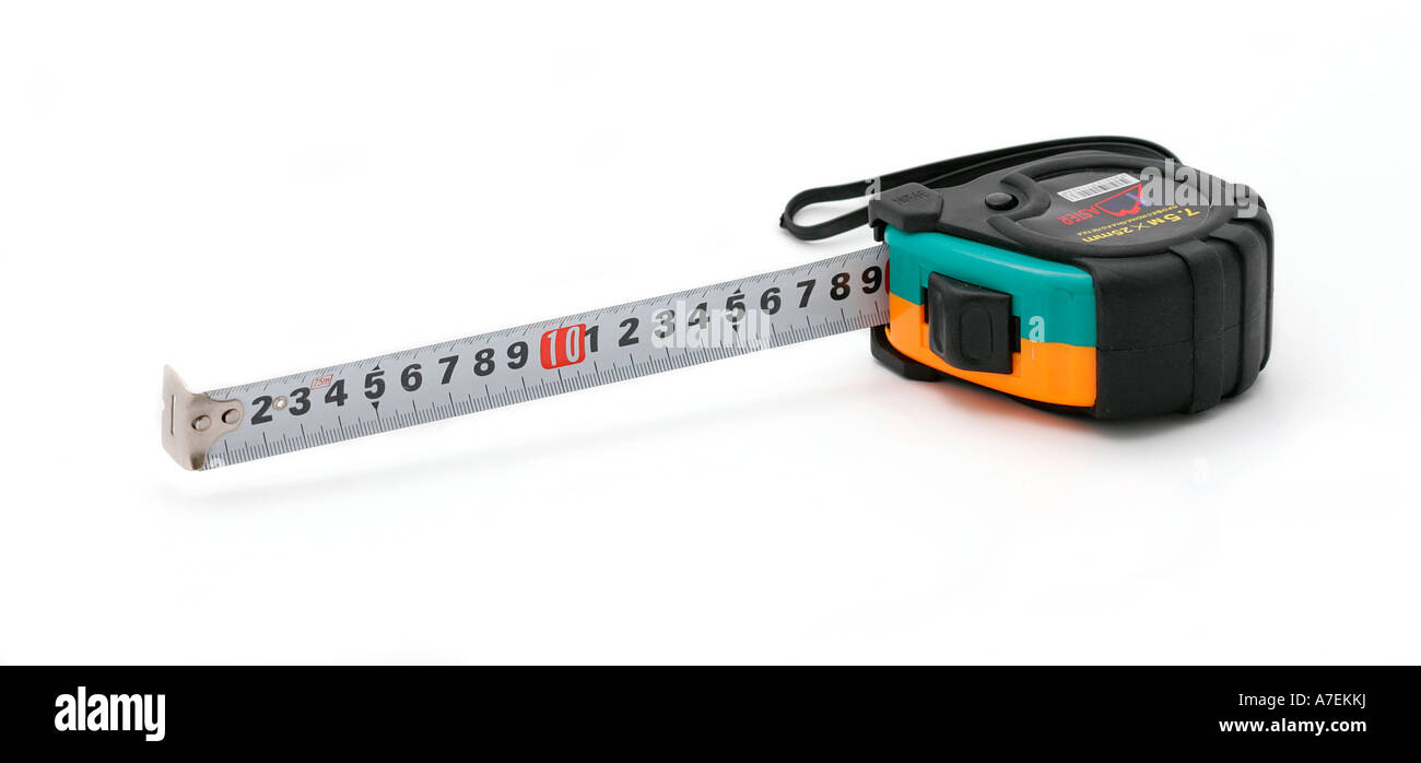 tape measure line on white background Stock Photo - Alamy