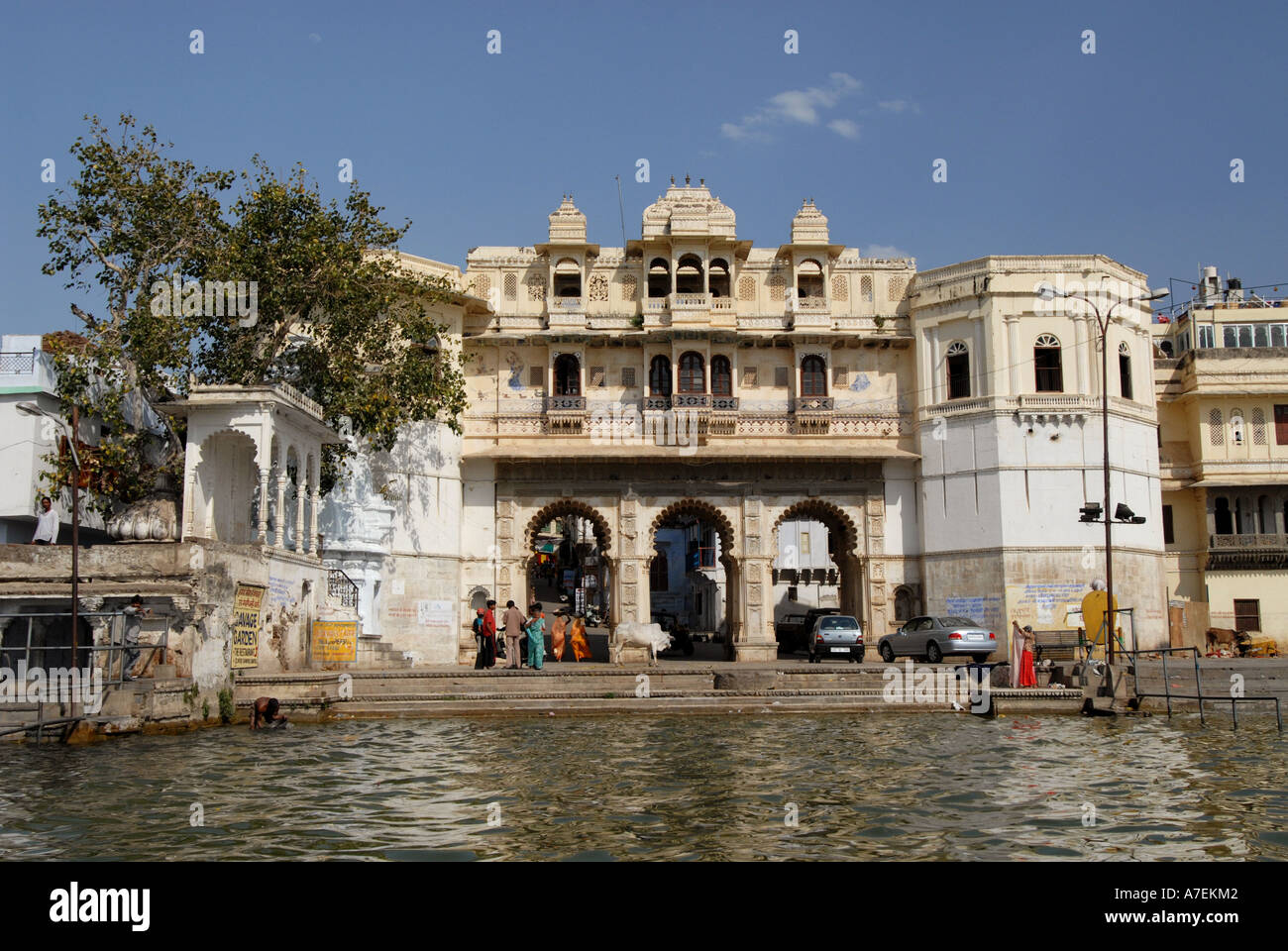 Bathing Ghat The lake city of Udaipur Rajasthan India Stock Photo - Alamy