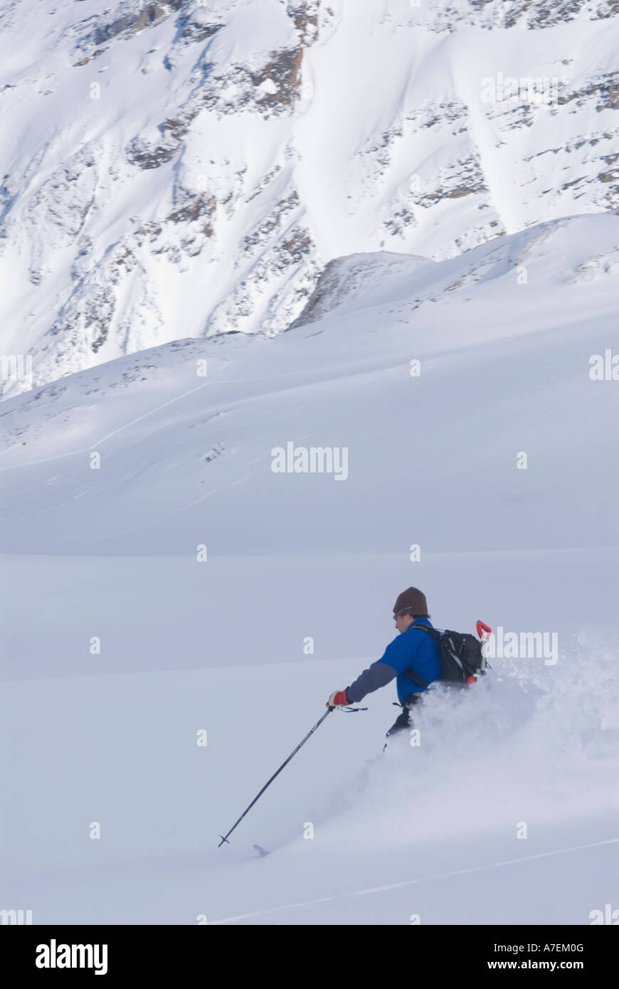 Skiing on the Asulkan Glacier, Rogers Pass area, Selkirk Mountains ...
