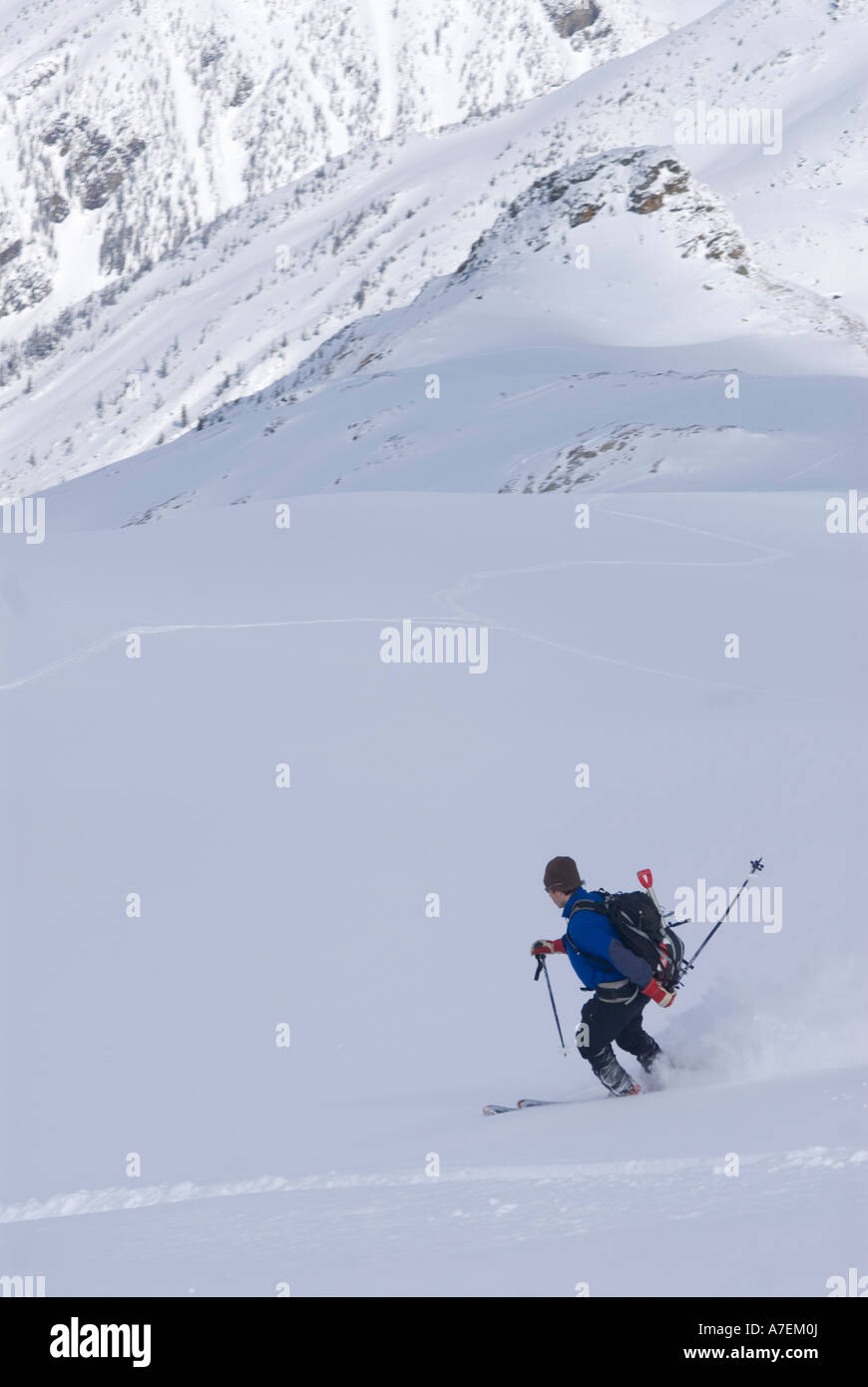 Skiing on the Asulkan Glacier, Rogers Pass area, Selkirk Mountains ...