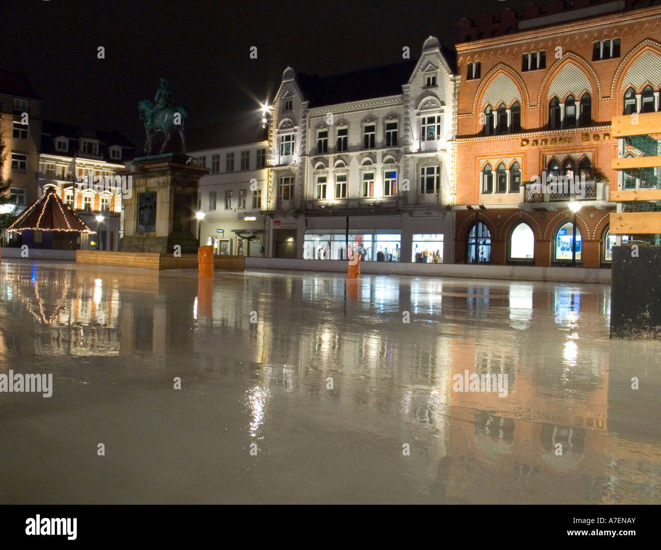 Denmark Esbjerg Ice Skating Rink Old Town Stock Photo - Alamy